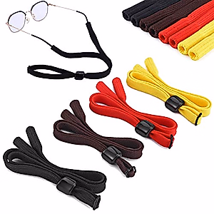 SITREMEN 4 Pcs Premium Glasses Straps, Adjustable Sports Sunglasses String Holder for Men Women Kids, Eyeglasses Holder Around Neck, Eyewear Retainer Cord Chains Lanyards