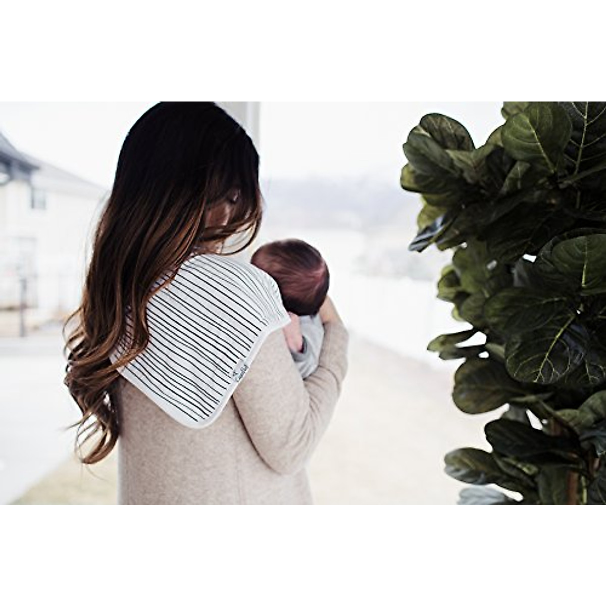 Copper Pearl Baby Burp Cloth Large 21''x10'' Size Premium Absorbent Triple Layer 3 Pack Gift Set “Alta