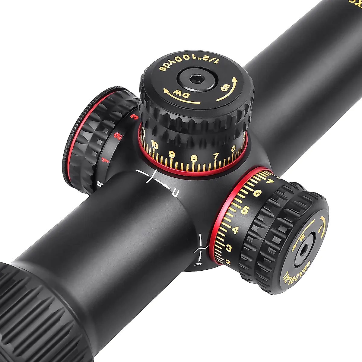 Sniper VT 1-5X24 FFP First Focal Plane LPVO Rifle Scope with Red/Green Illuminated Reticle and Scope Mount