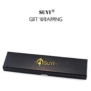 Suyi Women Wrap Bracelet Multilayered Leather Braided Bangle Wrist Cuff Bangles with Magnetic Buckle Silver1