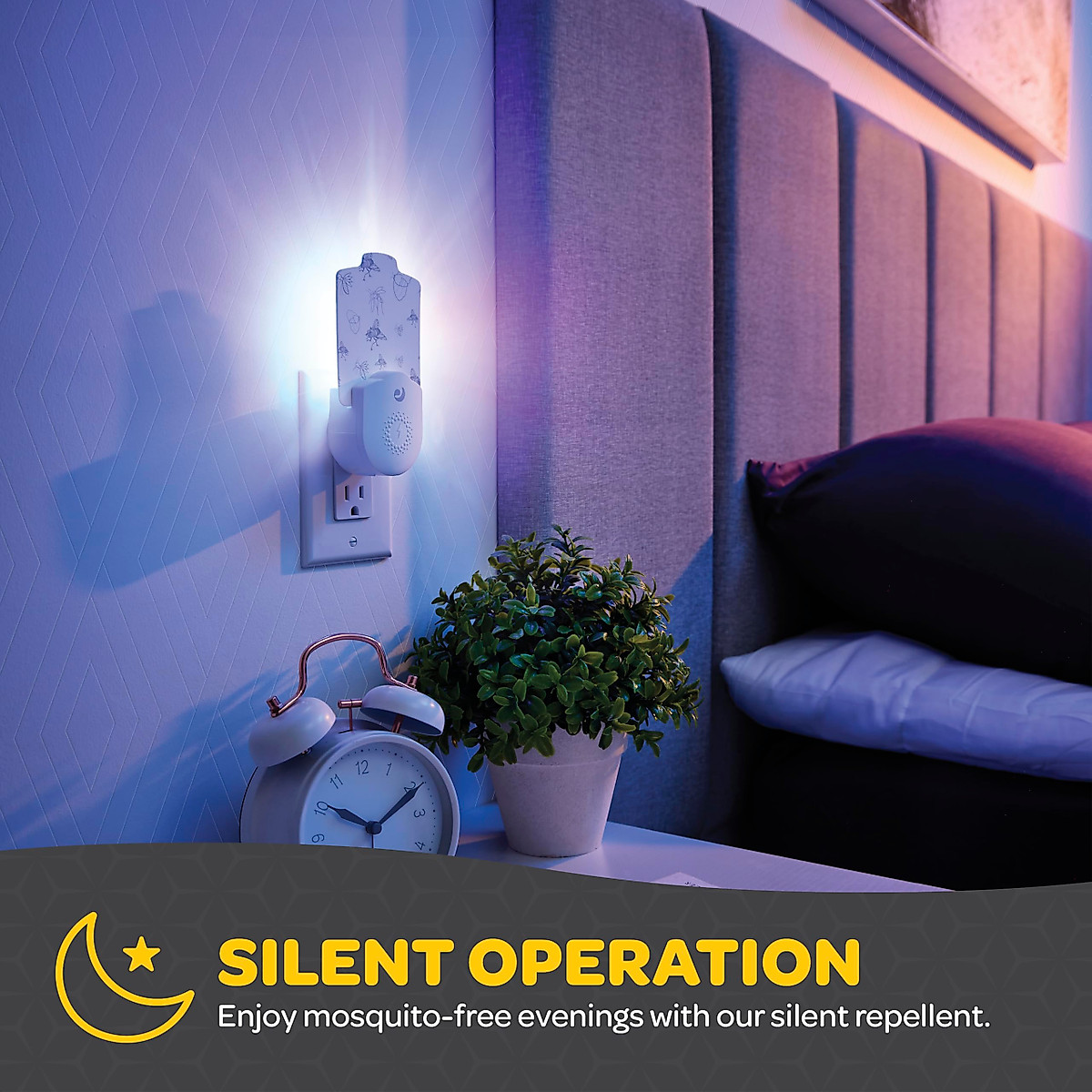 Fly Trap Indoor (2PK) Capture Flies, Moths, Fruit Flies, Gnats, Mosquito Trap, Plug-in Gnat Traps for House Indoor with Attractive UV Light Odor/Mess-Free. 600 Sq Ft Protection (2 Devices + 6 Refill)