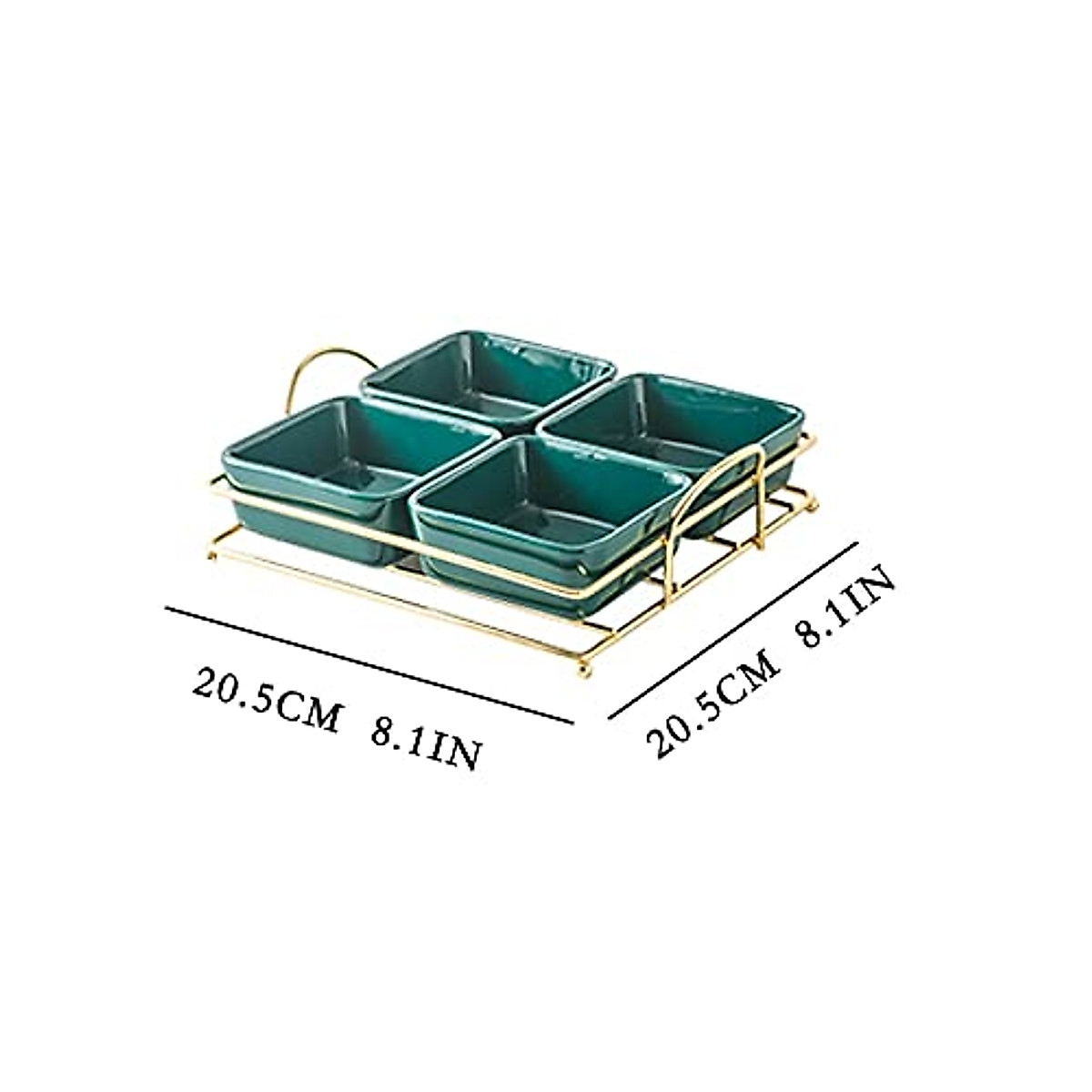 Salad Bowls Home Four-grid Ceramic Platter With Shelf Snack Fruit Plate Modern Restaurant Snack Plate Creative Snack Candy Dried Fruit Plate Soy Sauce Dish Salad Bowls (Color : 1)