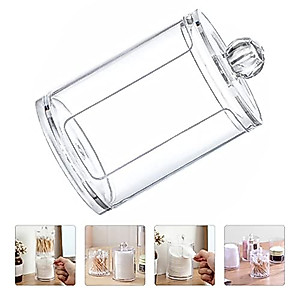 FOMIYES Cotton Bud Holder Jewelry Stand Cotton Pads Holder Cotton Balls Swab Holder Container with Lid Makeup Removers Pad Container for Nail Polish Makeup Removers Pad Jewelry Holder