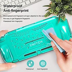 [2+1Pack]iVoler Tempered Glass Screen Protector for Nintendo Switch Lite(2Pack)with Case Carrying Protective TPU Case for Nintendo Switch Lite, Grip Cover with Shock-Absorption Anti-Scratch, HD Clear