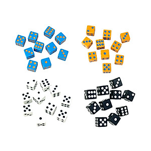 Regal Games Velocity Dice Game Set with Case - Square Dice Colored Set for Family Game Night - 2 to 4 Player (40 Dices)
