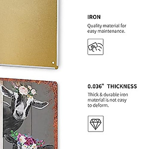 ZZZRSYR Funny Novelty Metal Sign- Live Like Someone Left The Gate Open Goats - Retro Wall Decor Gift for Man Cave Home Gate Garden Bars Cafes Office Store Club 8 X 12 INCH