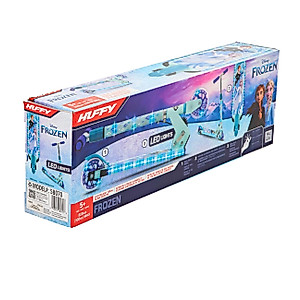 Huffy Disney Frozen Light-up LED Inline Kick Scooter for Girls-Purple