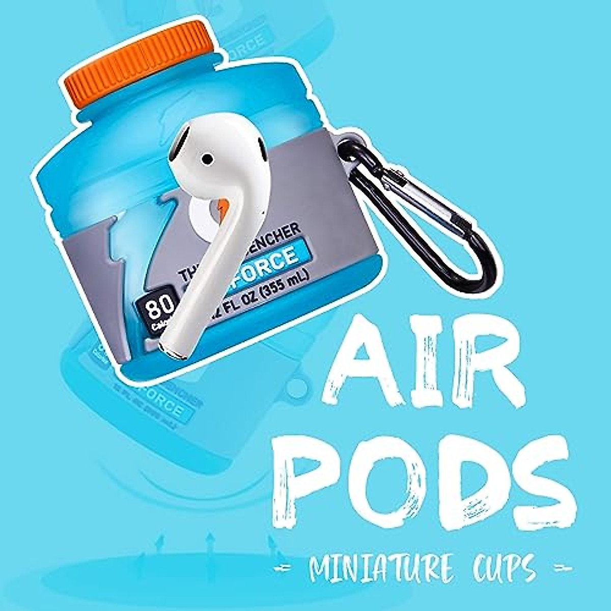 Compatible with Airpods Pro Case, 3D Cartoon Silicone Drinking Funny Cute Cool Shockproof Protective Pods Pro Cases Cover Skin Shell for Girls Boys Kids Teens Women