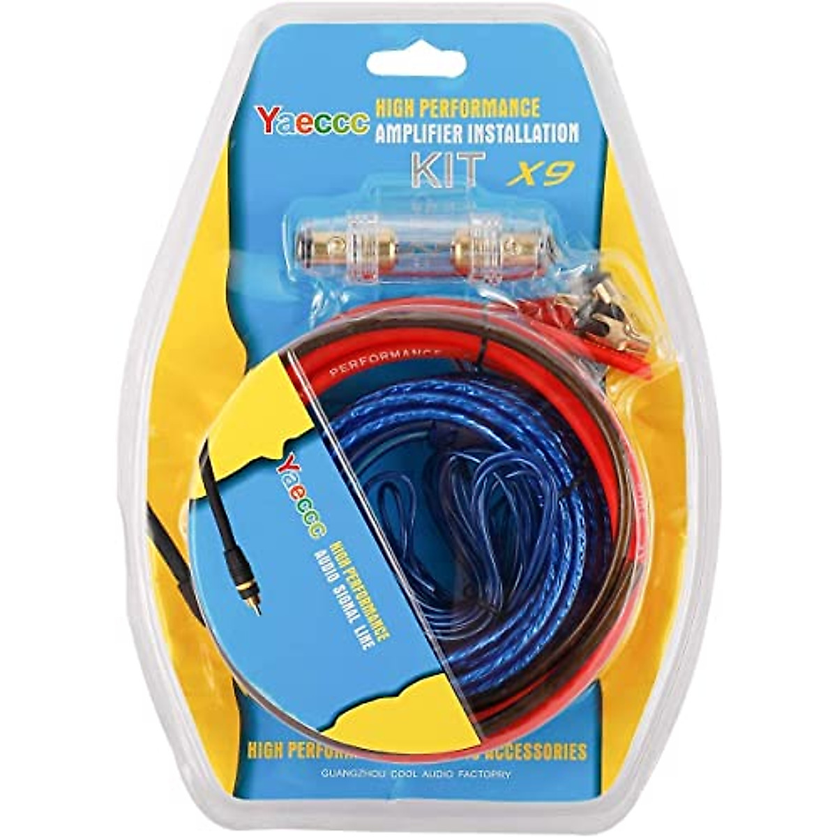 8/10GA Car Control Audio Cable Kit for Auto Amplifier Sub Woofer Wiring Power Amplifier Car Audio Sub Woofer Wire, AMP Wiring, Auto Audio Cables