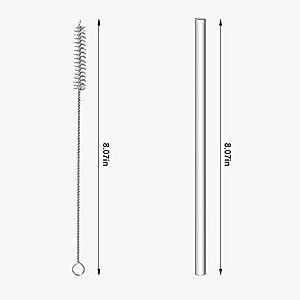 Replacement Straws for IceFlow Stainless Steel Tumbler, 8 Pack Reusable Straws Plastic Straws with Cleaning Brush Compatible with Stanley IceFlow 30oz Tumbler Stanley Flip Straw Tumbler