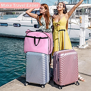 MISSLO 43" Pink Garment Bags for Travel for Women Waterproof Oxford Fabric Suit Bags for Closet Storage Dress Cover Hanging Clothes Bag