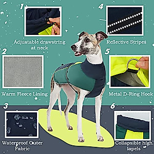 Warm Dog Winter Coat Reflective Dog Cold Weather Jacket Turtleneck Dog Vest Thick Fleece Lining Vest Windproof Dog Snow Suit Pet Apparel for Small Medium Large Dogs (Medium)