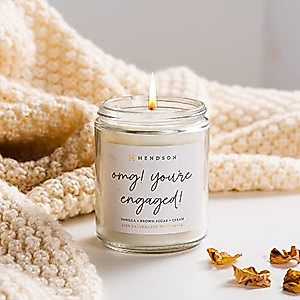 Engagement Gifts for Women - Wedding Candle, Bridal Shower, Bachelorette Party Gift for Bride to Be - Christmas Present for Engaged Couple Fiance, Couples Gift - OMG Youre Engaged Candles