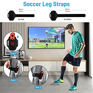 FANPL Switch Sports Accessories Bundle for Nintendo Switch Sports 2022, 10 in 1 Sports Game Accessories Kit with Fencing Game Swords, Wrist Bands, Leg Straps, Tennis/Badminton Rackets, Bowling Grip