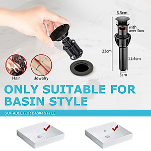 TRE Home Bathroom Faucets, Bathroom Sink Faucet, Black Bathroom Faucet, Matte Black Bathroom Faucet, Faucets for Bathroom Sinks, Black Faucet, Vanity Faucet, Faucets for Bathroom Sinks 1 Hole Install