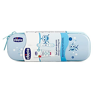 Chicco – Strawberry Toothpaste with Fluoride Dental Set Blue