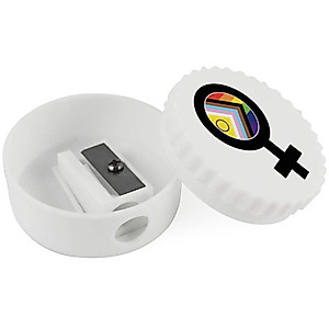 'Pride Flag on Female Symbol' Compact Pencil Sharpener (PS00035563)