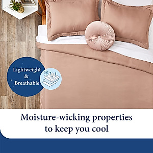 Cosy House Collection Everyday 1500 Series Duvet Cover Set - Master Bedroom Essentials - All Season, Moisture-Wicking & Silky Soft - Easy to Maintain & Long Lasting - 3 Piece (Full/Queen, Grey)