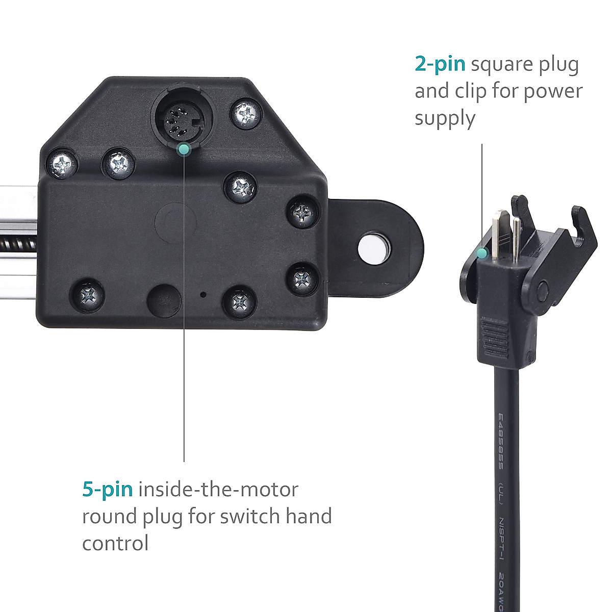 Okin Refined-R Model JLDQ-11 & JLDQ.11.156.333D Power Recliner Motor, Lift Chair Actuator Replacement Part for JLDQ.11.156.333/A/K/P/Z