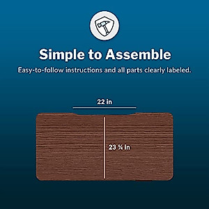 Vari Essential Electric Standing Desk 48" x 24" (VariDesk) - Electric Height Adjustable Desk - Home or Office Standing Desk - Sturdy Adjustable Standing Desk - Split Top Sit Stand Desk - Hazel Wood