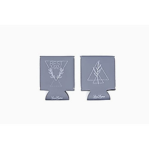 Loco Llama - Best Man Can Cooler - Groomsmen Proposal Box Gift & Stuffer - Wedding Favors & Party - (1) Grey