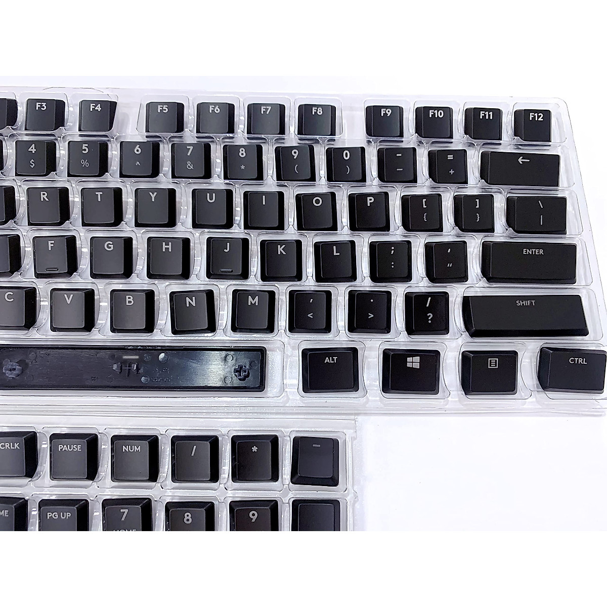 wj forG915 Full Set of 109/87 Keycaps Replacement G915/G913/G815/G813 TKL RGB Gaming Mechanical Keyboard (109 Keys Black G915)