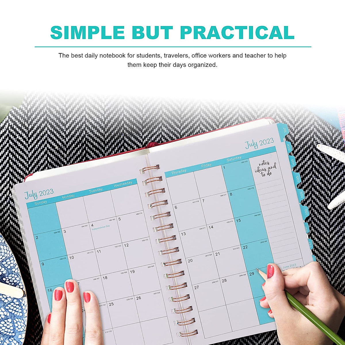Cabilock 2023 Agenda Book Spiral Notepad Note Taking Notebook Work Notepad Floral Note Pads Planner Notebook Writing Journal Notebook Note Supplies Office Accessory Time Management Notepad