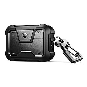 Dexnor Case for Beats Studio Buds 2021/Buds + 2023, Shockproof Protective Cover with Keychain[LED Visible] [Supports Wireless Charging] Full Body Skin for for Beats Studio Buds Women Men-Black