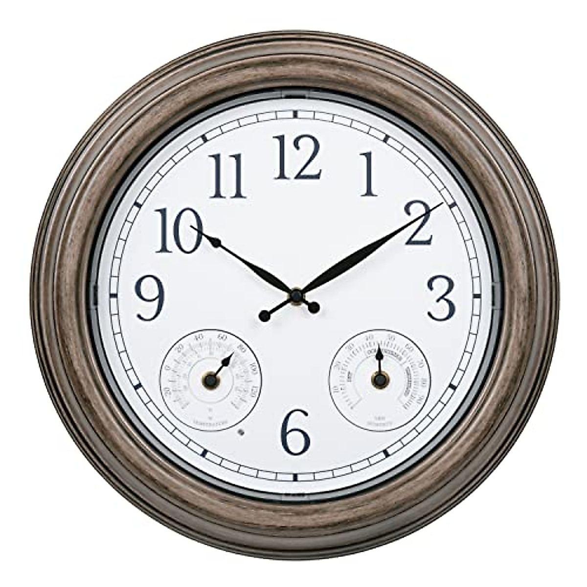 La Crosse Technology 435-3239-INT 15.5-Inch Lighted Leaf's Outdoor Analog Clock with Temp and Humidity