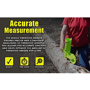 Mingo Marker Firewood Bundle - Chainsaw accessories - Firewood Measuring Tool - Log Holder for Cutting Firewood - Logging Tools and Equipment - Includes 14" 16" and 18" Wheel Marker and Extra Trigger