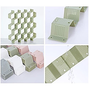 Brave Tour Honeycomb Drawer Organizer Separator Adjustable Hexagon Drawer Organizer-Divider for Underwear Belt-Scarf Socks Organize（pink）