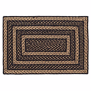 VHC Brands Classic Country Primitive Flooring-Farmhouse Jute Black, Stair Tread, Non-Stenciled