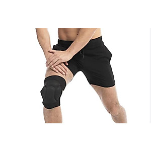 JYBTAA Plus Size Knee Pads For Cleaning Floors,Gardening , Women Pad With Soft Inner Liner, Adjustable Kneeling Suitable Garden,Flooring Yard,Construction,Black XL