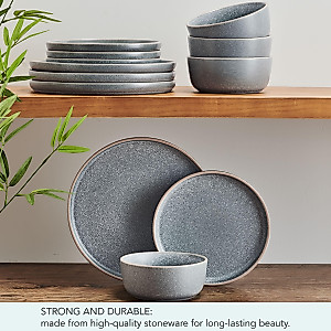 Pfaltzgraff Victoria 12 Piece Dinnerware Set, Servie for 4, Blue