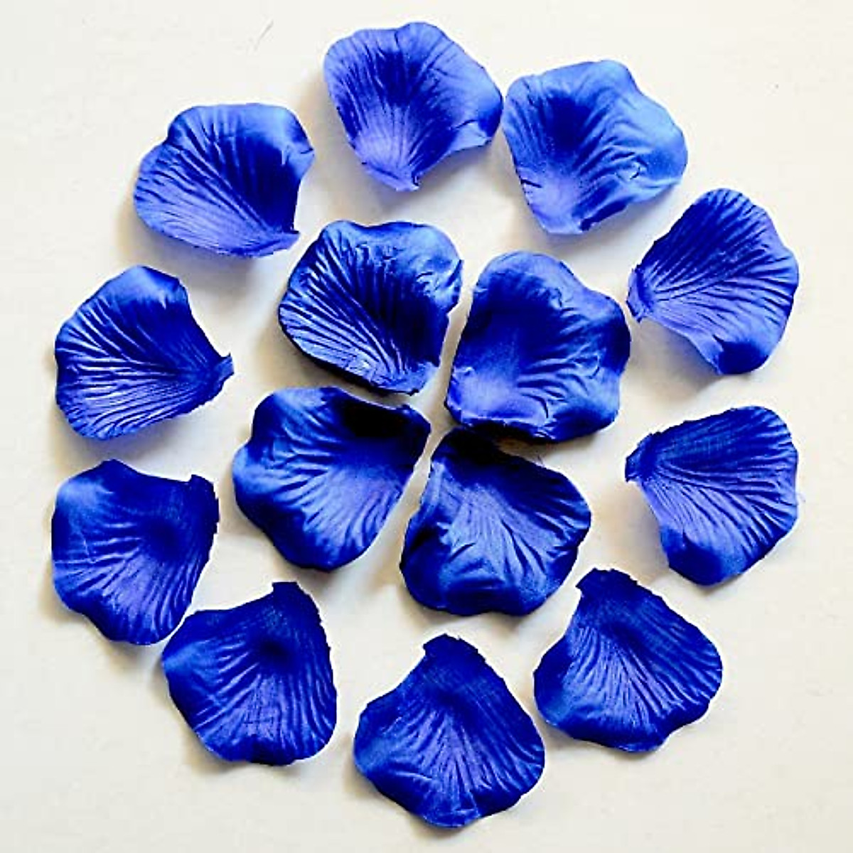 Aldeepo 1000 Pcs Artificial Rose Petals for Romantic Night, Fake Rose Flower Petals for Wedding, Party, Valentines Day Decorations for The Home (Blue)