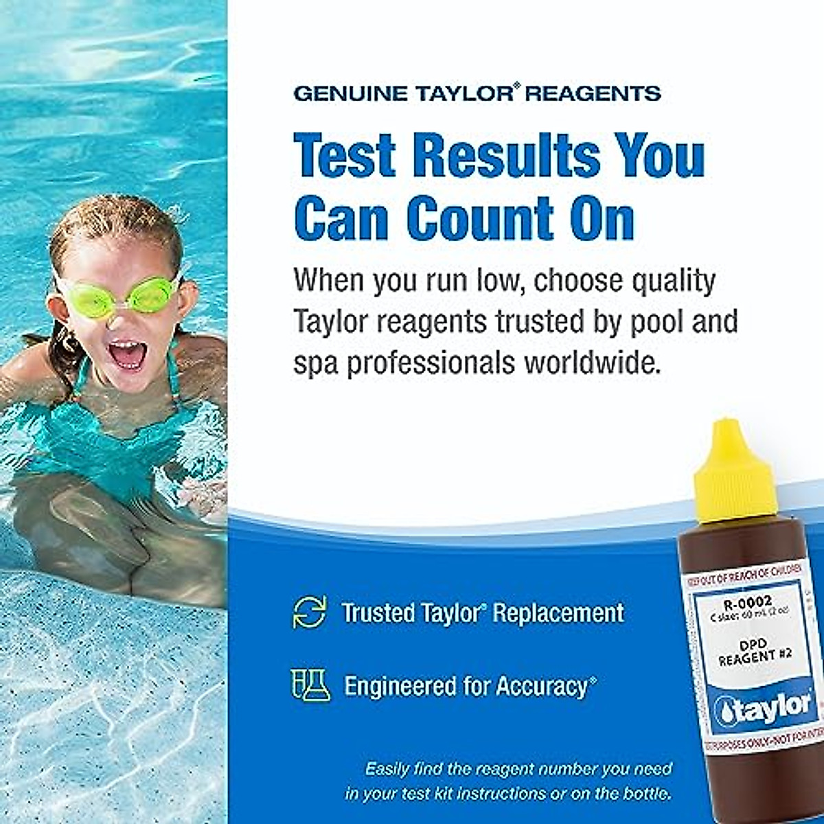 Taylor Technologies Taylor Tech R-0002-C No.2 Reagent DPD Liquid for Swimming Pool, 2-Ounce, As Shown