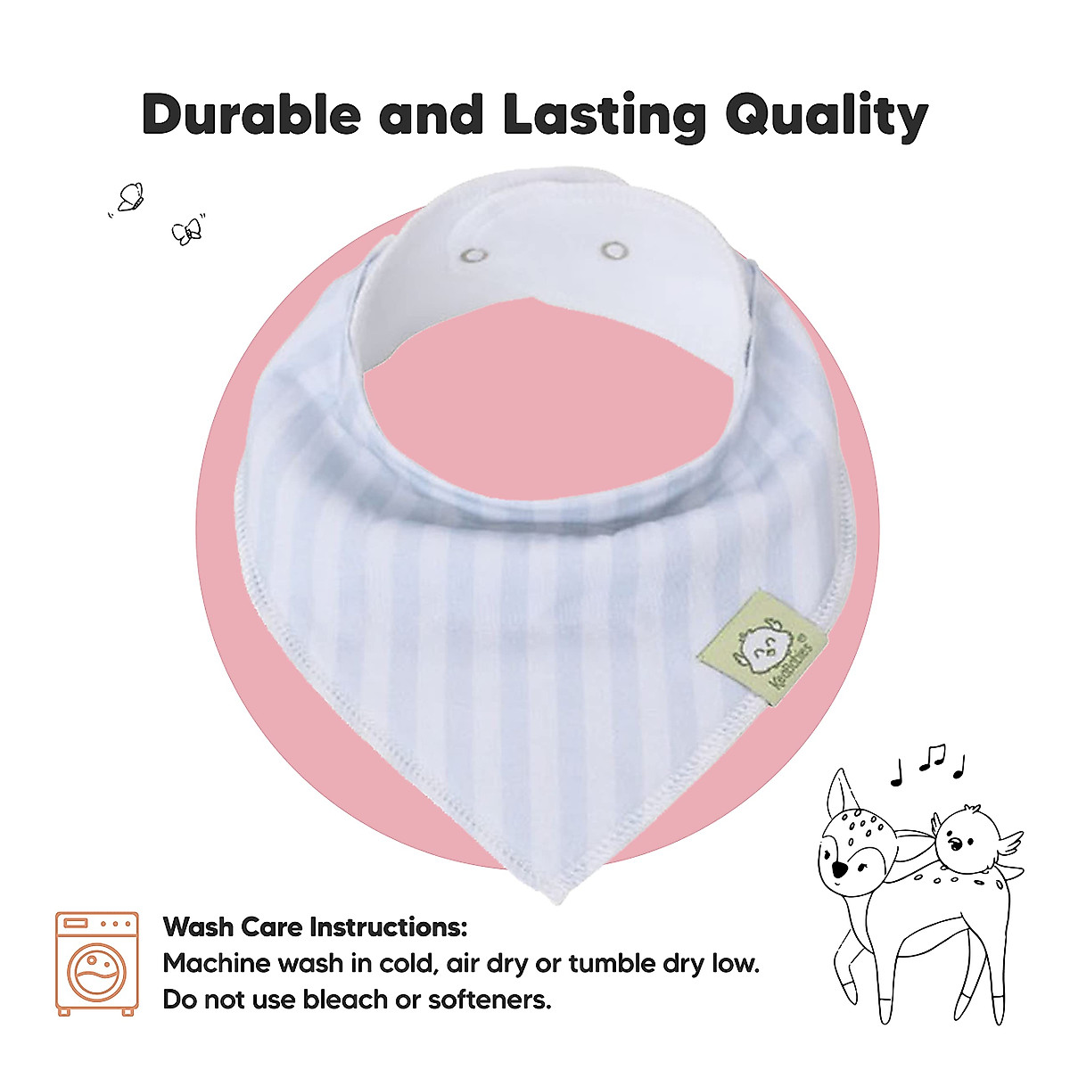 KeaBabies 8-Pack Organic Baby Bandana Drool Bibs - Stylish Unisex Bandana Bibs, Super Absorbent Bandana Drool Bibs, Gentle Teething Bibs for Infants, Organic Cotton Baby Bib (Constellation)