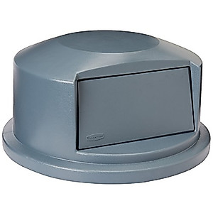 Rubbermaid Commercial Products Heavy-Duty BRUTE Dome Swing Top Door Lid, Plastic, Gray, Compatible with the 44-Gallon Waste/Utility Containers