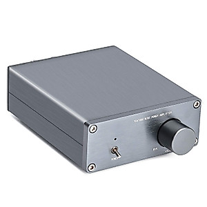 Facmogu TDA7498E Stereo Audio Amplifier Car Audio Amplifier with Power Supply DC 24V 6A,160W x 160W Dual Channel Hi-Fi Amplifier, Mini Class D Integrated Digital Amp Home Speakers (Amplifier+Adapter)