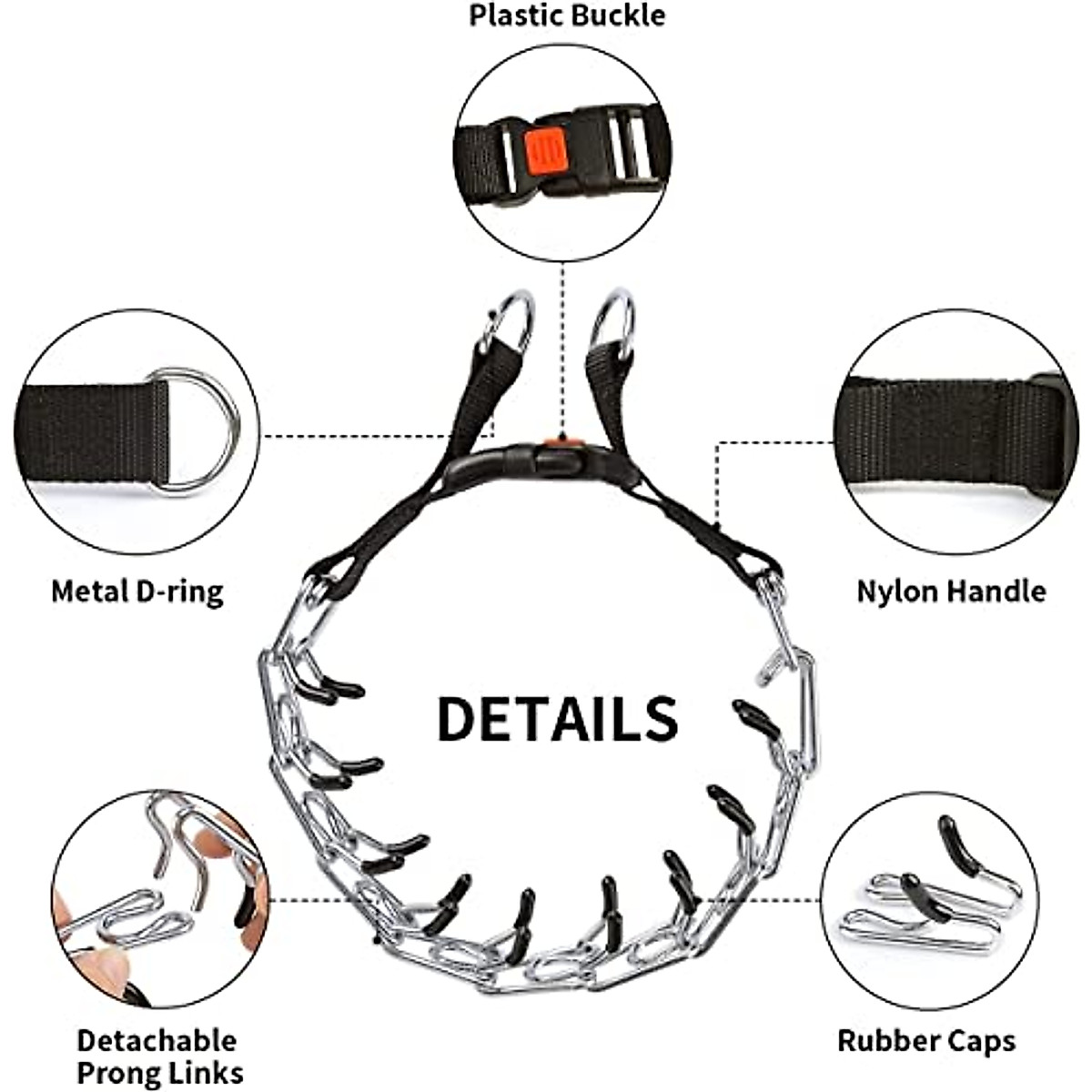Dog Training Collar, Adjustable Dog Collar for Small Medium Large Dogs (M (Neck: 16"-18'' Weight: Around 50 lbs) New)