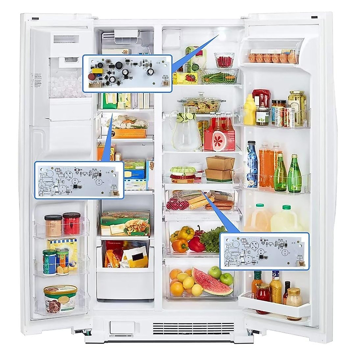 W10515058 Main LED Light and Driver Compatible for Whirlpool, Kenmore W10465957, AP6022534, W10522611, WPW10515058VP