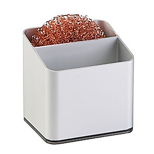 iDesign Metro Ultra Rustproof Aluminum Sink Holder For Sponges, Scrubbers, Soap - Silver