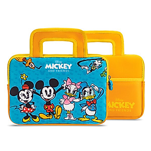 Pebble Gear Disney Mickey and Friends Carry Bag - Universal Neoprene Kids Carry Bag in Disney Mickey and Friends-Design, for 7" Tablets (Fire 7 Kids Edition, Fire HD 8 case), Durable Zip