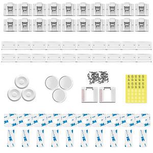 Norjews Child Safety Adhesive Magnetic Cabinet Locks (20 Locks and 3 Keys), Easy Install in Seconds, No Screws or Drilling, Invisible Baby Proof Locks for Cabinets and Drawers