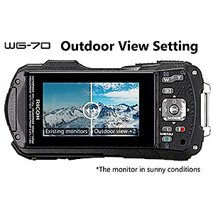 Ricoh WG-70 Orange Waterproof Digital Camera 16MP