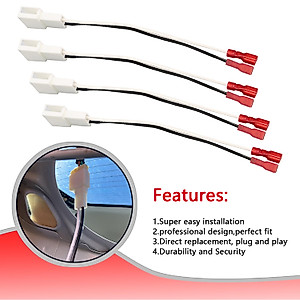 72-8104 Speaker Adapter Wire Harness Replacement for Toyota Camry Corolla Tacoma Tundra Scion Pontiac Car Front Rear Speaker Wire Harness Adapter (4Pcs）