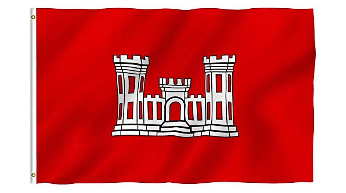 ANLEY US Army Corps of Engineers Flag 3x5 ft Vivid Fade-Resist Outdoor Flag