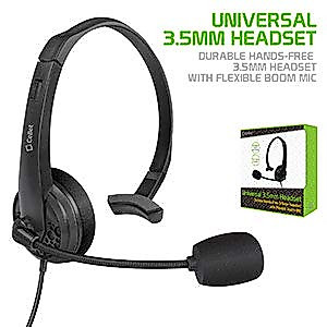 Cellet Wired Hands Free Headphones with 3.5mm Jack, Compatible to Computer Cellphone Headphone PC Skype Webinar Smart Phone Call Center Use Hands Free for delivery Man Truck Driver