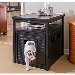 New Age Pet ECOFLEX Jumbo Cat Box Cover and End Table with Litter Box Enclosure and a 10 Year Warranty Hides Unsightly Litter Box made with Moisture & Odor Resistant Composite Material