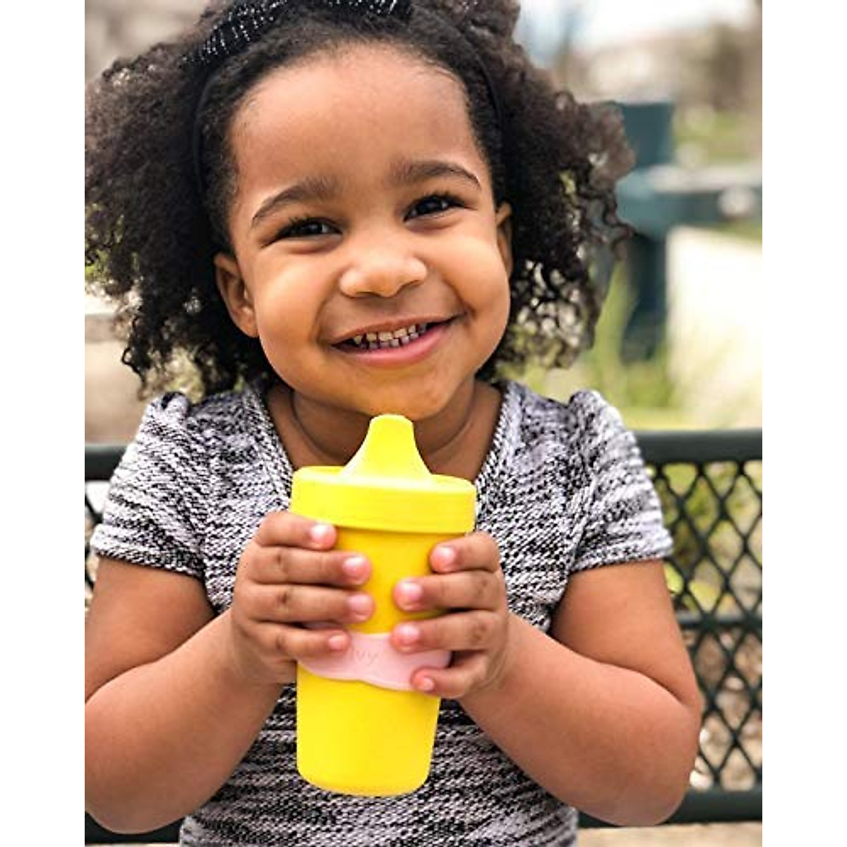 Re Play Made in the USA, Set of 6 No Spill Sippy Cups - Yellow, Kelly Green, Navy, Amethyst, Red, Orange (CrayonBox)